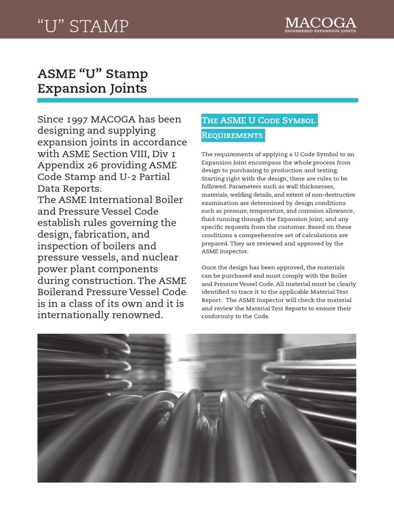ASME “U” Stamp Expansion Joints | Nondestructive Testing | Welding
