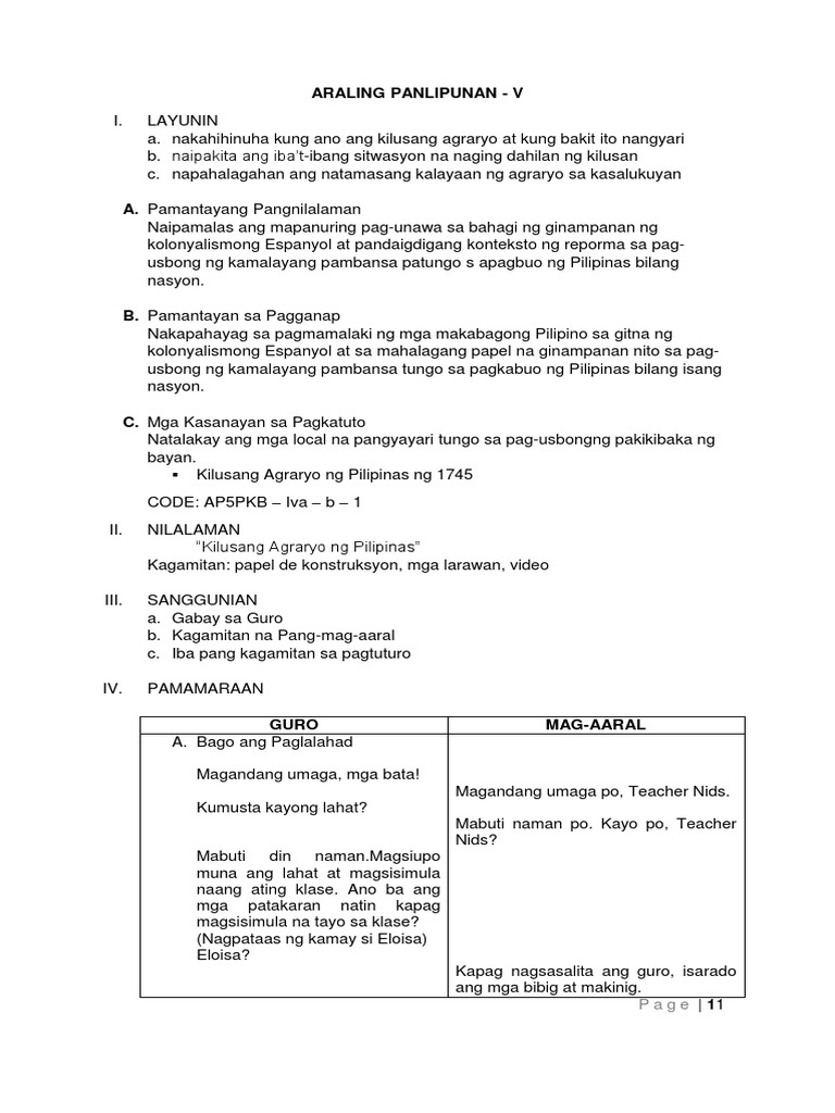 Detailed Lesson Plan | PDF