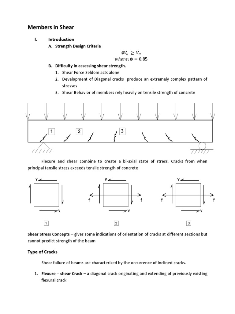 RCD - Shear Concepts 1 (Lecture) | PDF | Fracture | Strength Of Materials