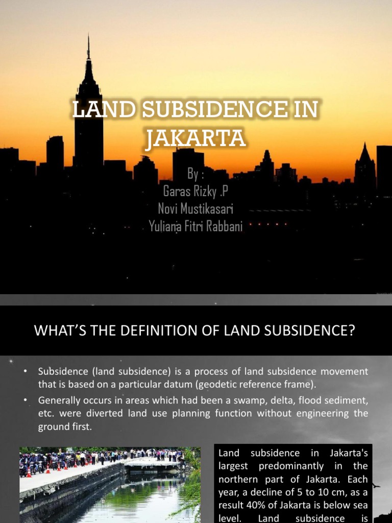Land Subsidence in Jakarta | PDF | Groundwater | Water And Politics