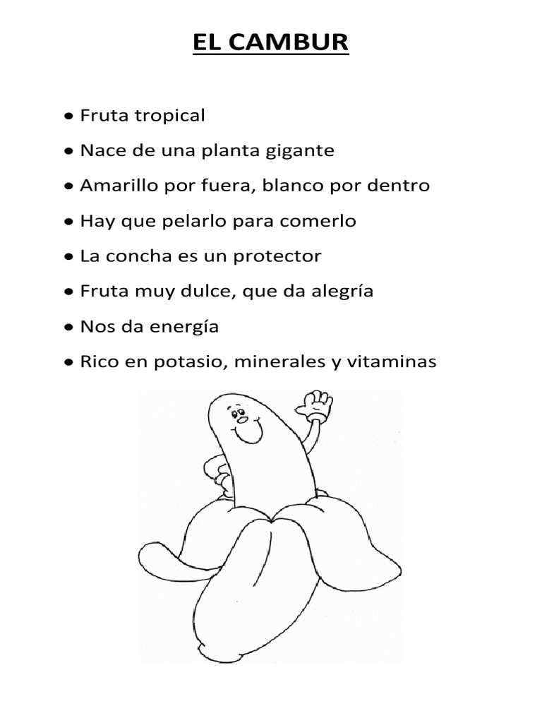 EL CAMBUR Exposición Preescolar | PDF