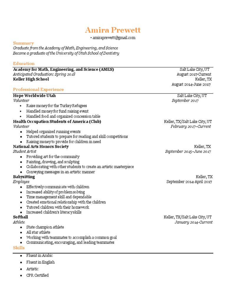 Amiras Resume | PDF | Behavior Modification | Change