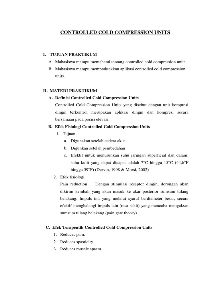Controlled Cold Compression Units | PDF