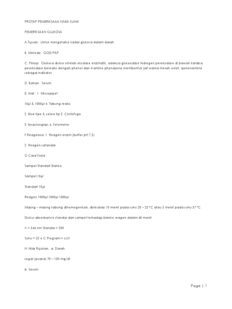 Protab Kimia Klinik | PDF