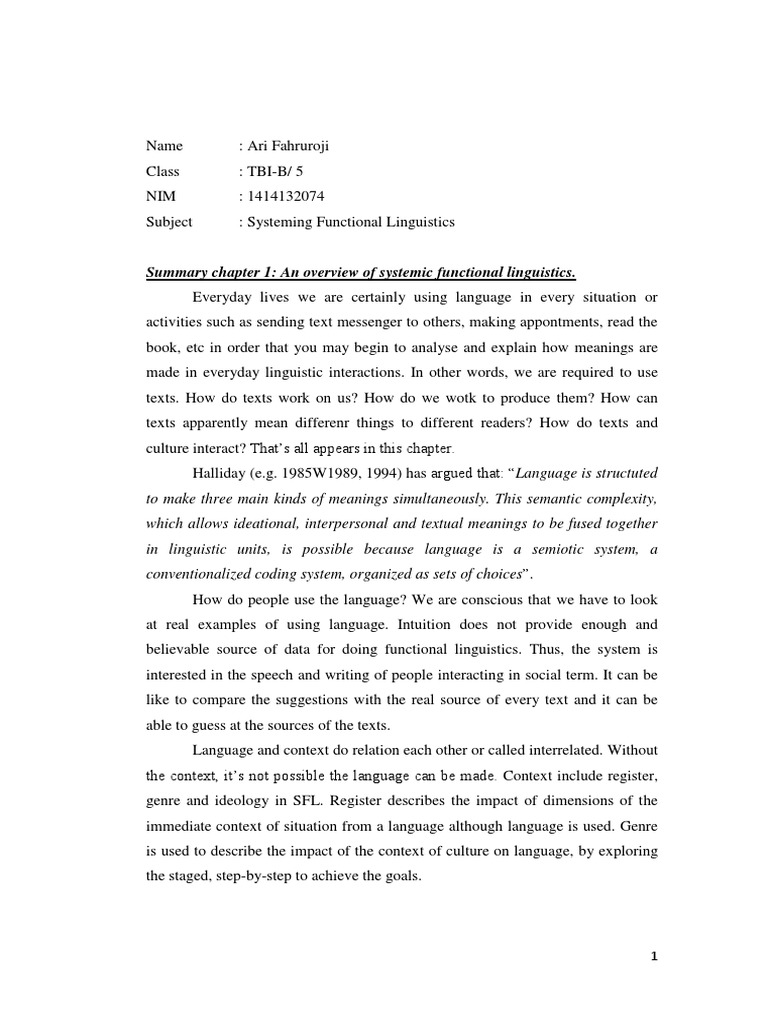 An Introduction to Systemic Functional Linguistics: Language, Context ...