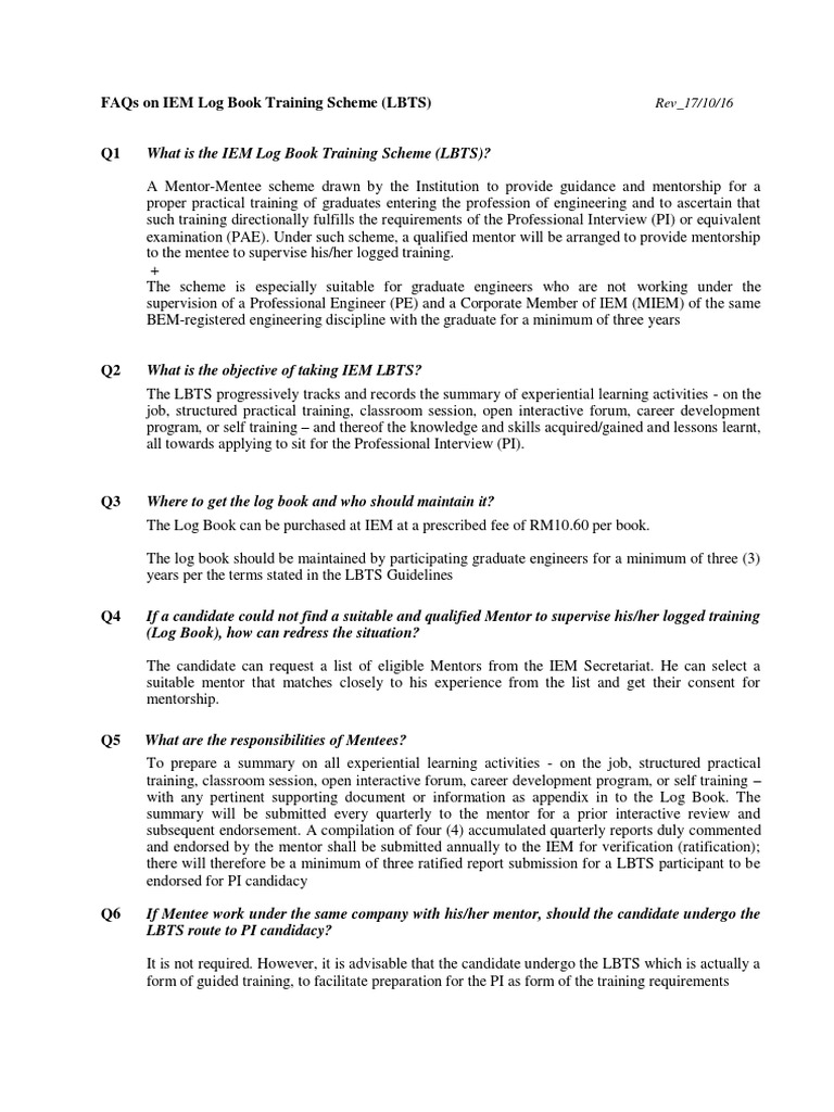 Log Book | PDF | Mentorship | Behavior Modification