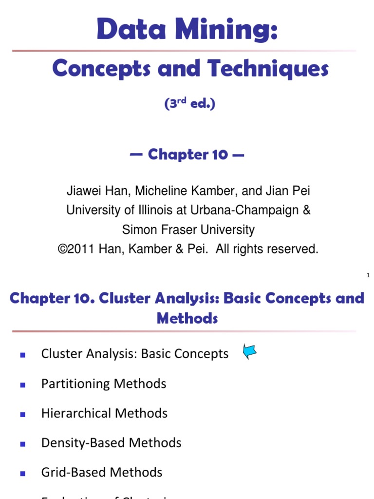 10 Clus Basic | PDF | Cluster Analysis | Statistical Data Types