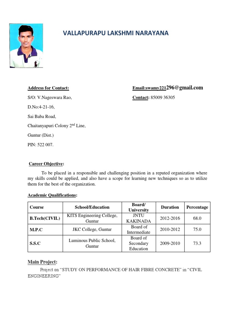 Lakshmi Narayana Resume | PDF