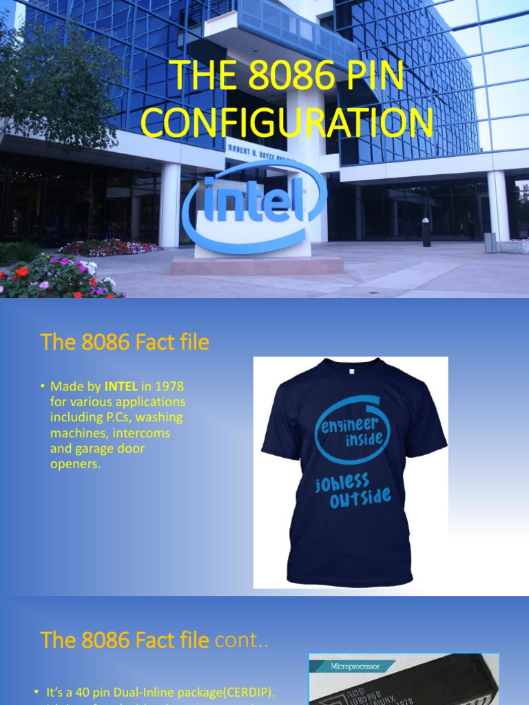 The 8086 Pin Configuration | PDF | Input/Output | Central Processing Unit