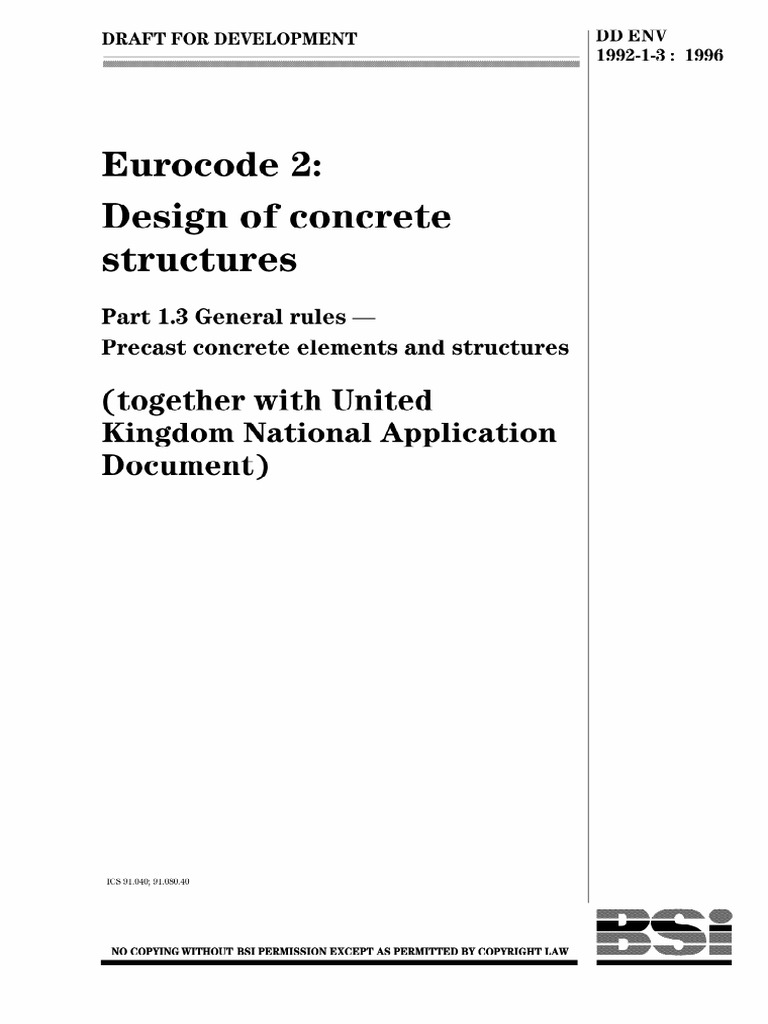 Eurocode 2 3 Design of Precast Concrete Structures 6 PDF | PDF