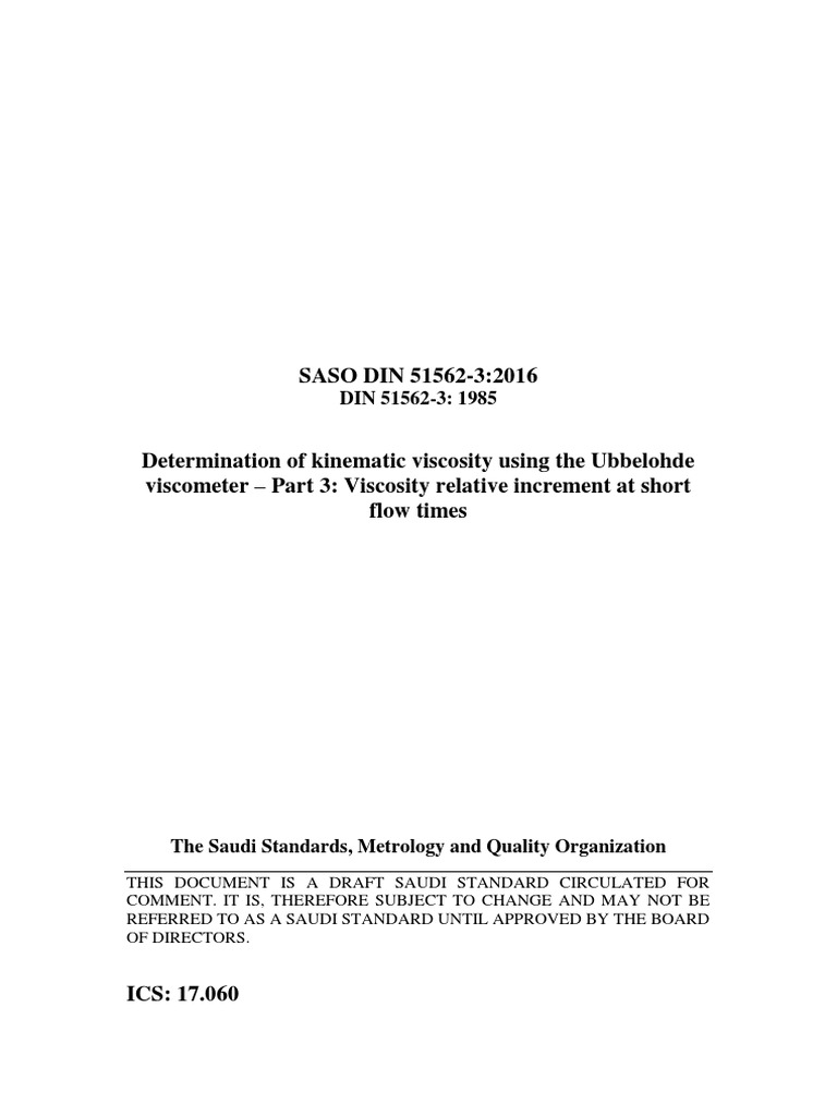 Saso Din 51562 3 2016 e | PDF | Viscosity | Liquids