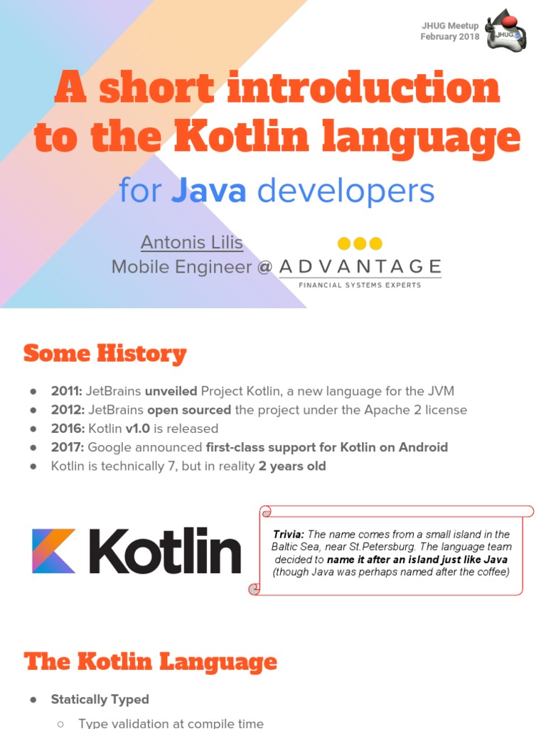 A Short Introduction To The Kotlin Language: For Java Developers | PDF | Class (Computer ...