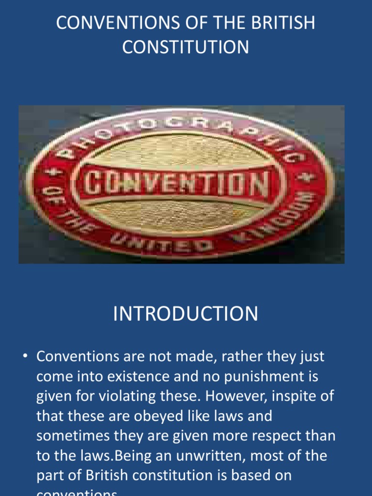 Conventions of The British Constitution | PDF | Parliament | Speaker ...