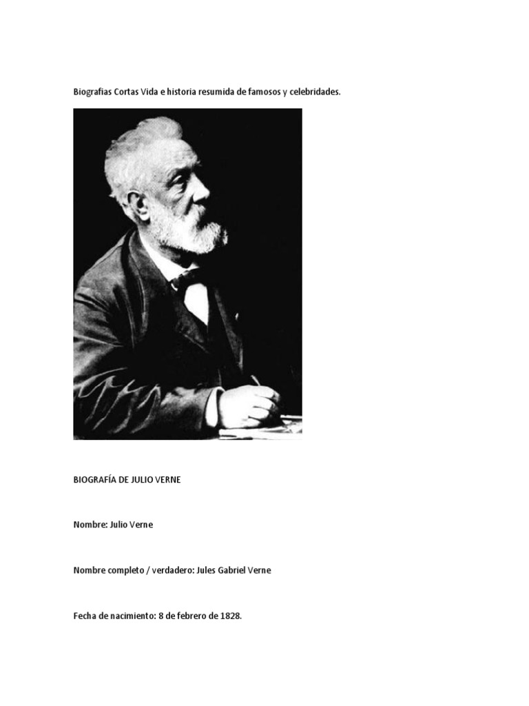 Biografias Cortas Vida e Historia Resumida de Famosos y Celebridades ...