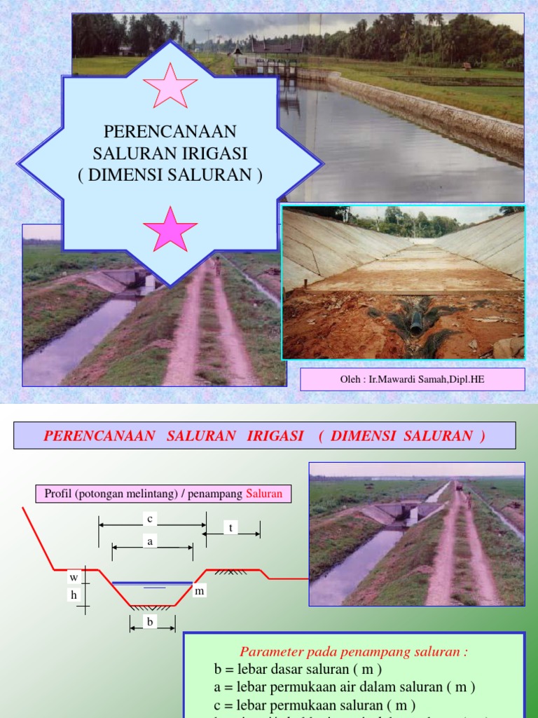 Perencanaan Dimensi Saluran | PDF