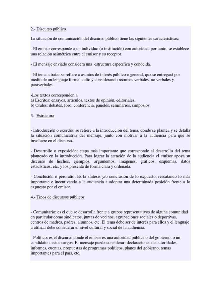 Esquema Del Discurso Ceremonial