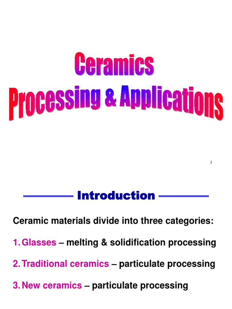 Ceramics Notes | PDF | Ceramics | Sintering
