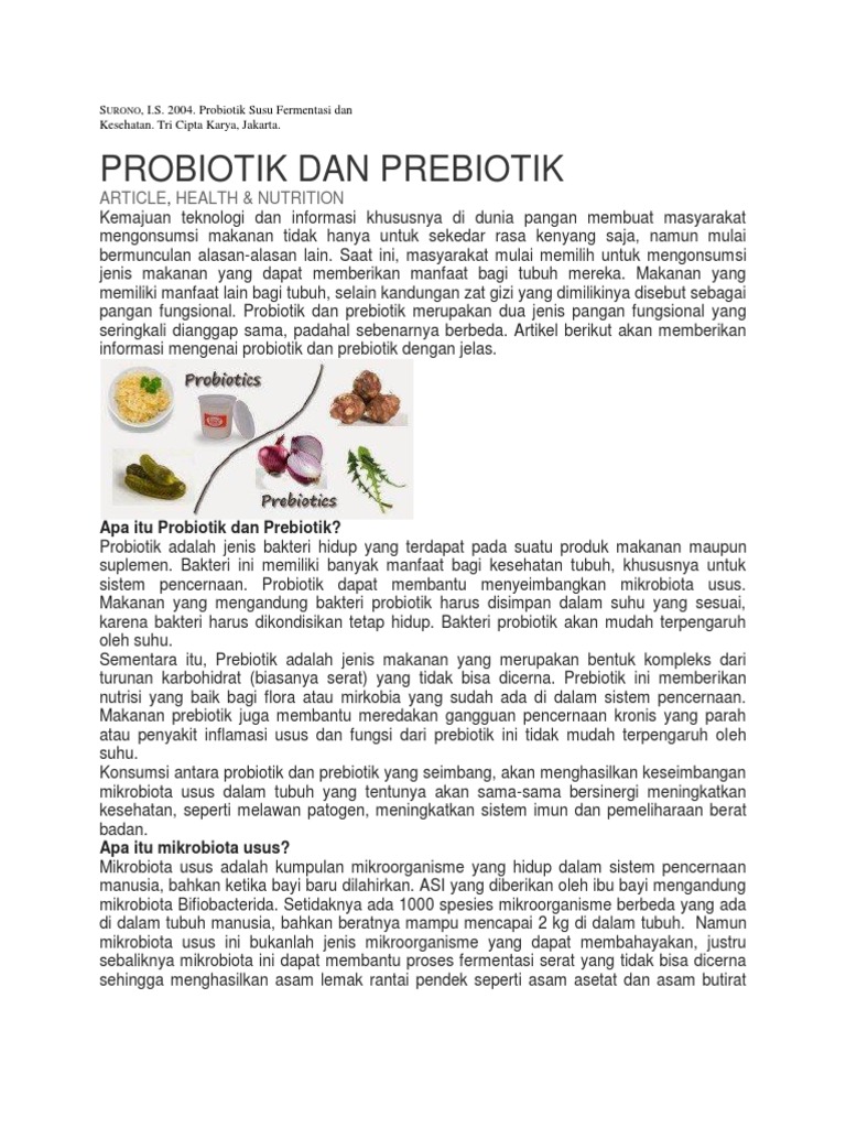 Materi Probiotik Dan Prebiotik | PDF