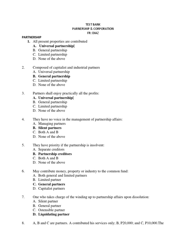 Parcor Diaz | PDF | General Partnership | Partnership