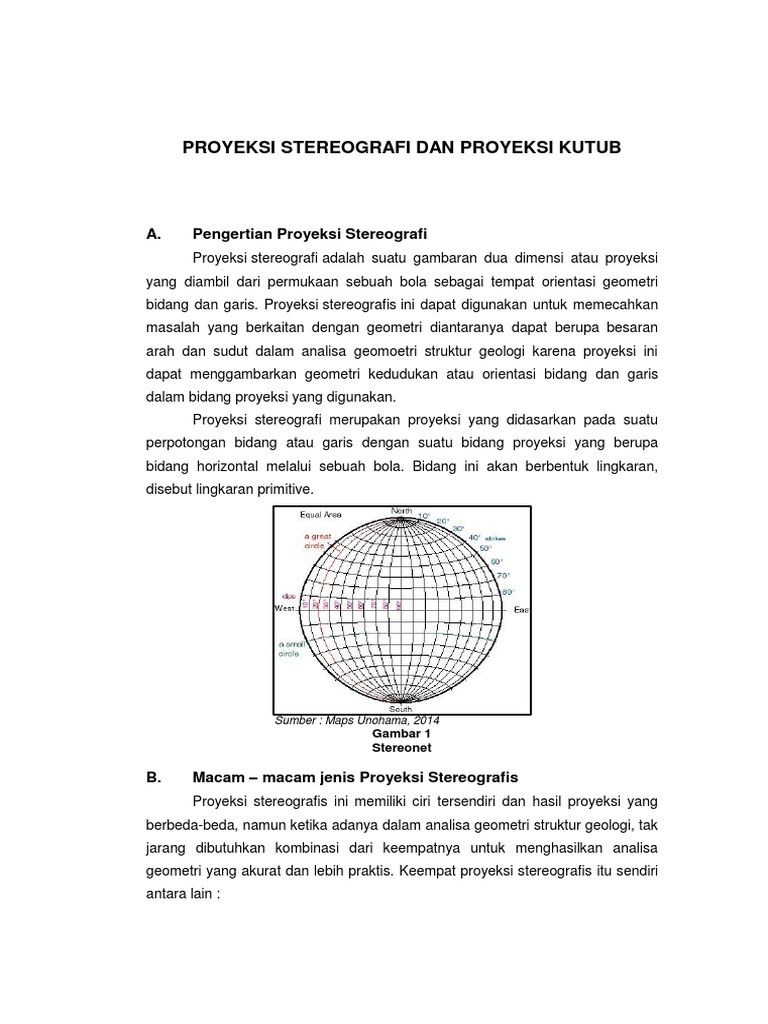 Proyeksi Stereografi Dan Proyeksi Kutub | PDF | Metode & Bahan Ajar | Seni