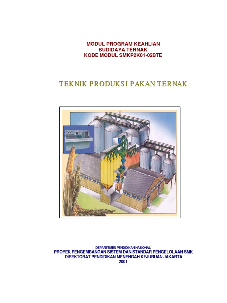 Tehnik Produksi Pakan Ternak PDF | PDF | Kesehatan Holistik | Teknologi & Rekayasa