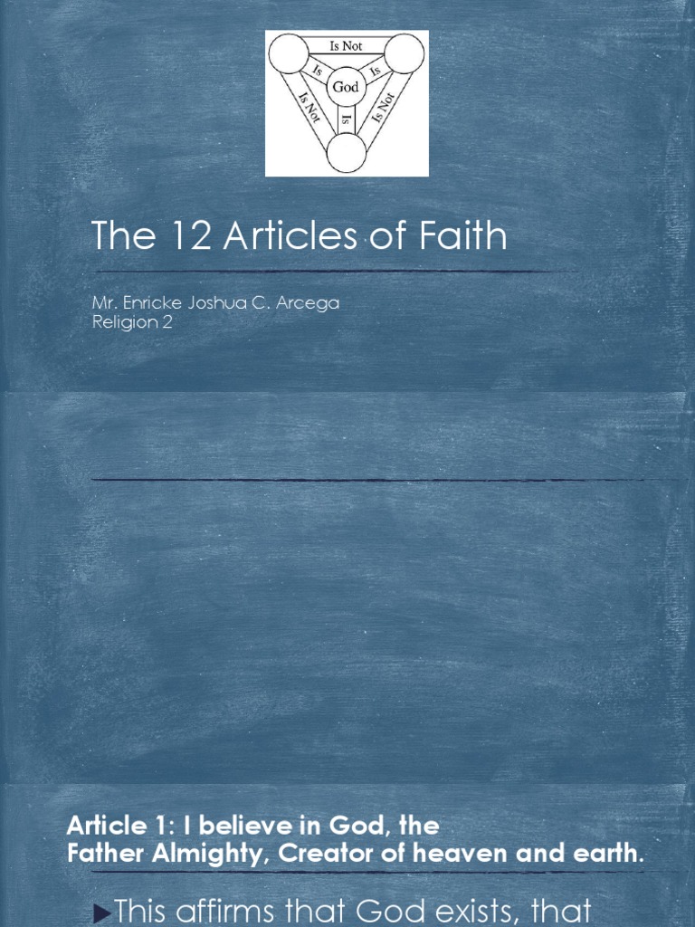 12 Articles of Faith | PDF | God In Christianity | Hell