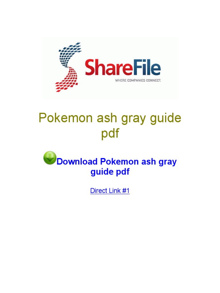 Pokemon Ash Gray Guide PDF | PDF | Portable Document Format | Microsoft ...