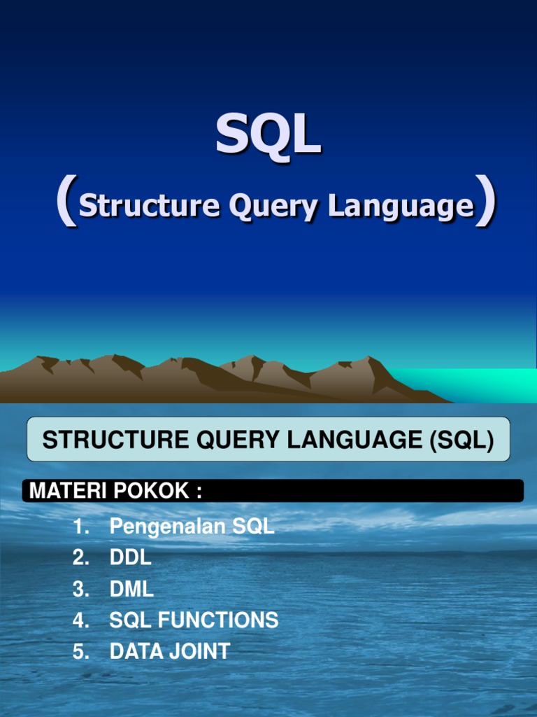 Structure Query Language | PDF