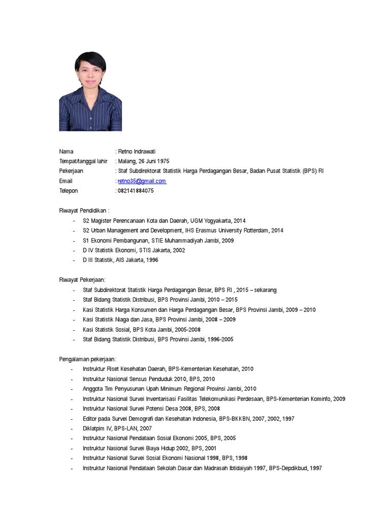 CV Indonesia 1 | PDF