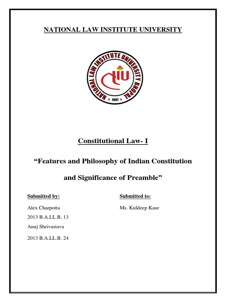 Constitutional Law Project | PDF | Constitution | Sources Of Law