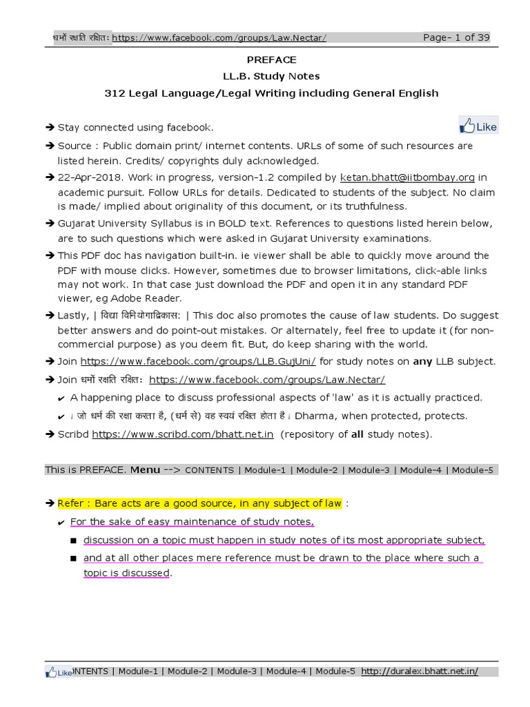 312 Legal Language & Legal Writing | PDF | Legal Concepts | Virtue