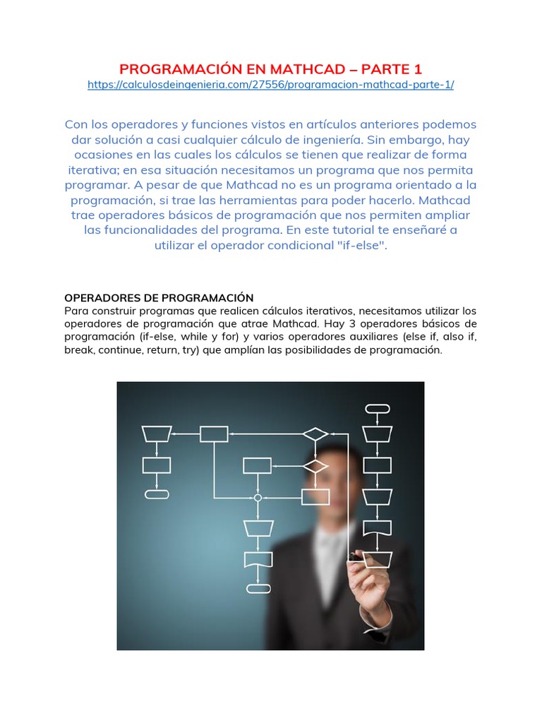 Programación en Mathcad - Parte 1 | PDF