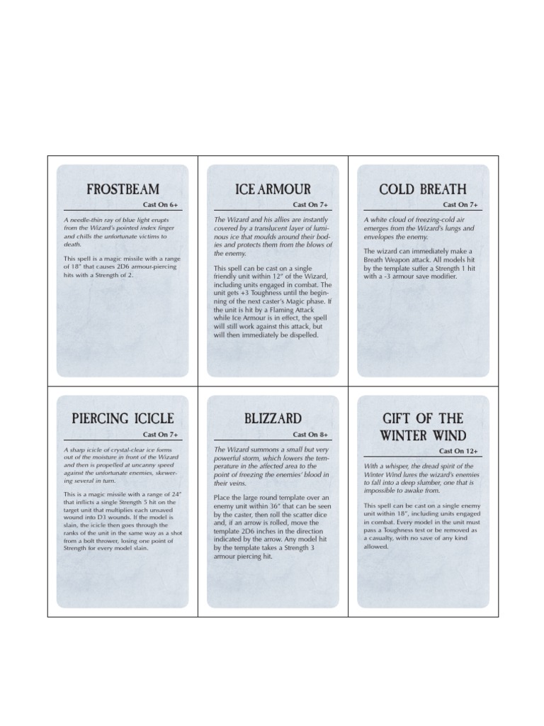 Winter Magic Spell Guide | PDF