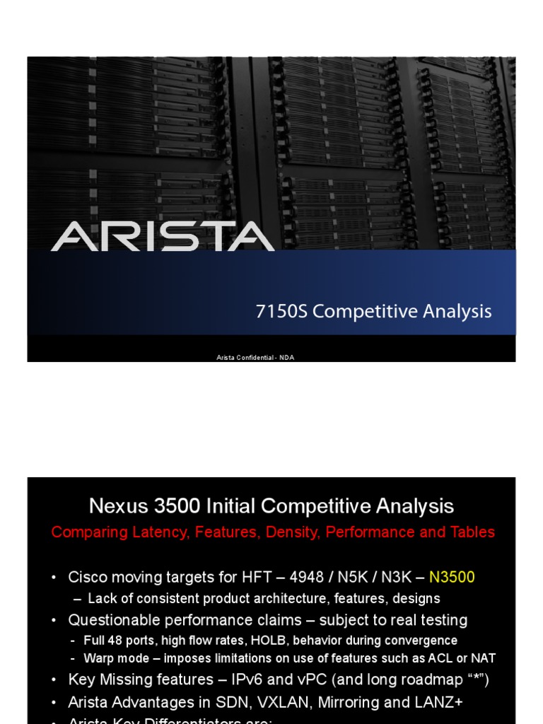 Cisco Nexus 3548 Vs Arista 7150S | PDF | I Pv6 | Internet Protocols