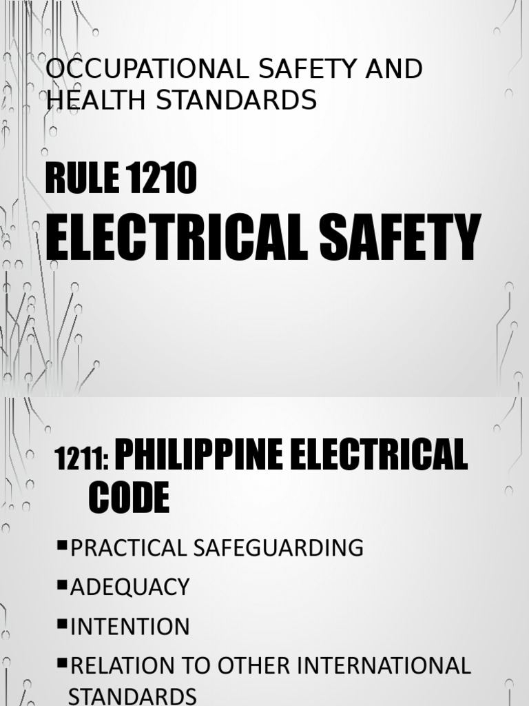 Electrical Safety (OSHS) | PDF | Electrical Substation | Electricity