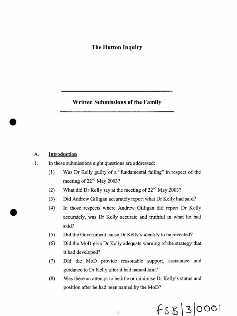 .Fsgl3Loo0L: The Hutton Inquiry | PDF | Conversation | Employment
