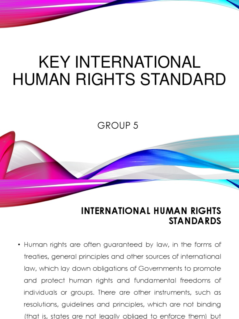 Key International Human Rights Standard Final | PDF | Human Rights ...