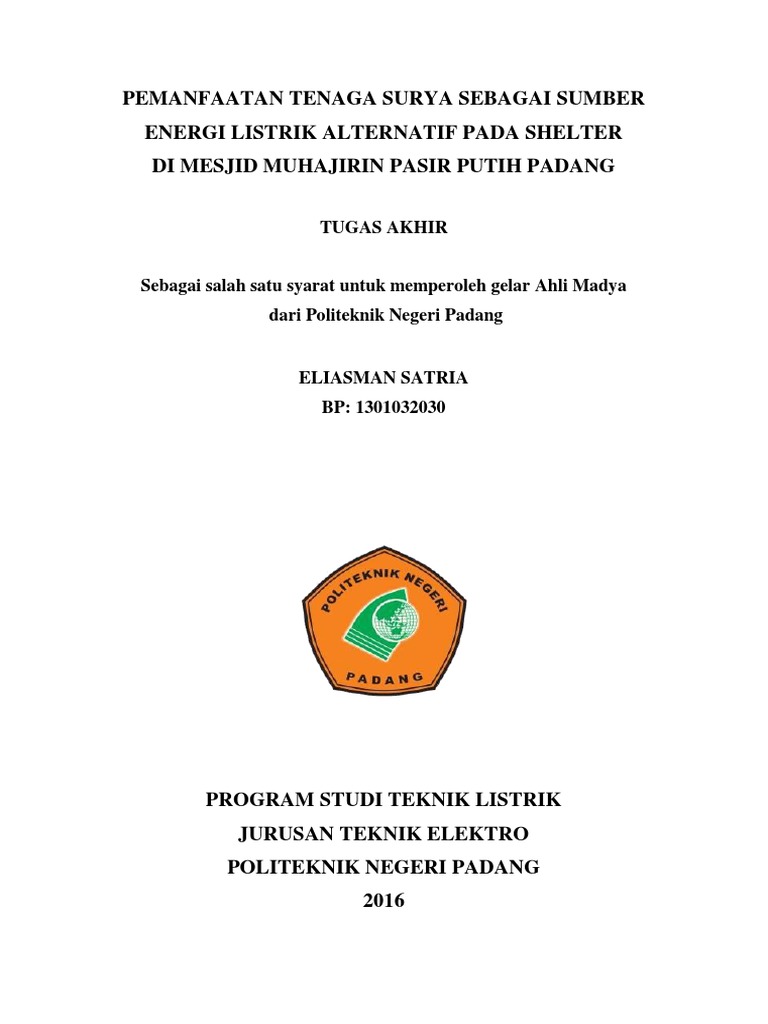 Proposal Perancangan Plts Pdf Pdf