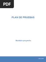 Plantilla Plan de Pruebas | PDF | Pruebas de software | Software