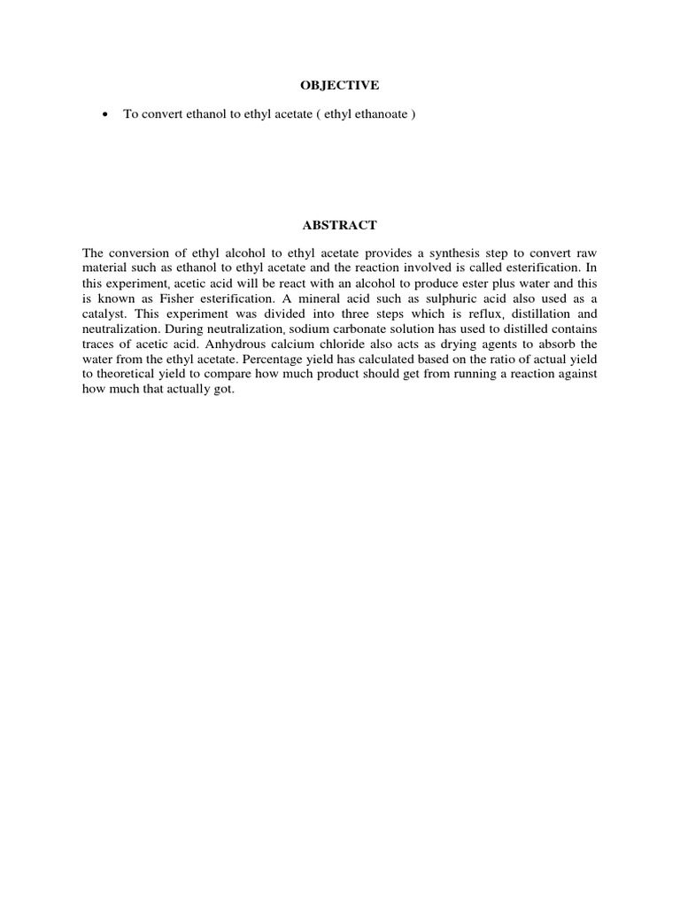 Lab Report 3 | PDF | Ethanol | Ester