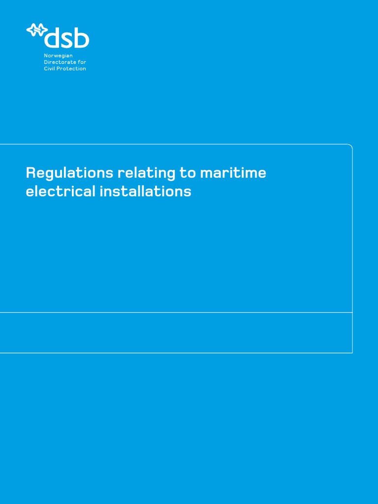 Maritime Electrical Installation Regulations | PDF | Switch ...