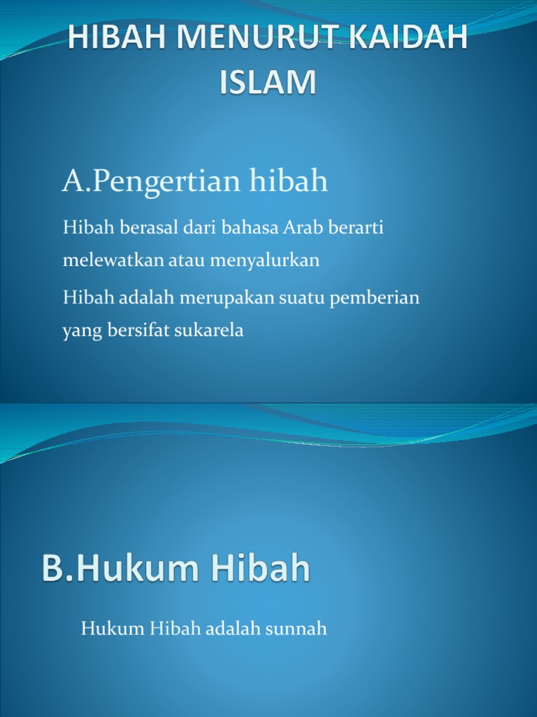 Hibah Menurut Kaidah Islam | PDF