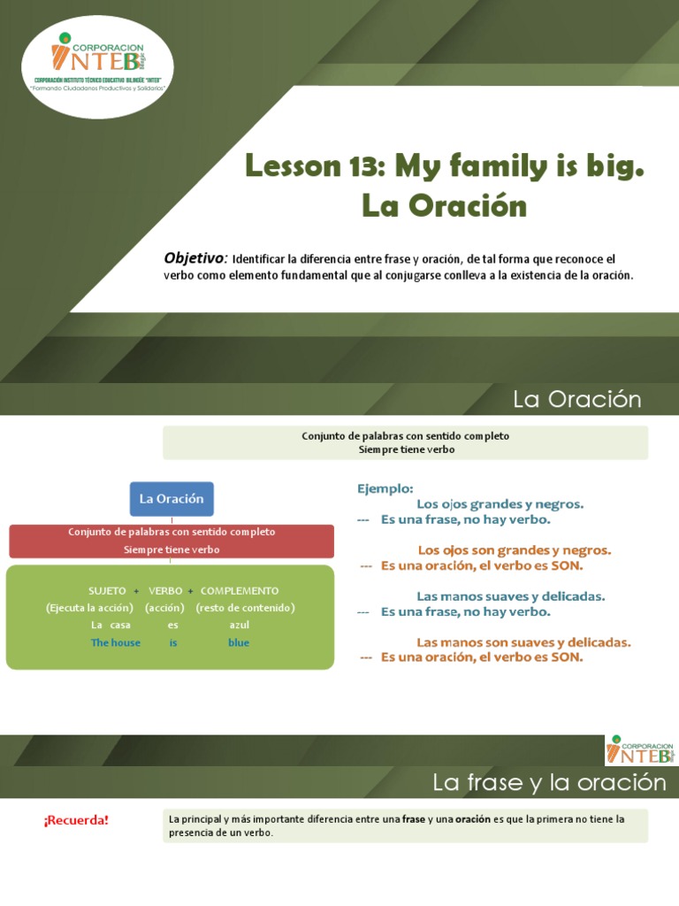 My Family Is Big | PDF | Verbo | Oración (Lingüística)