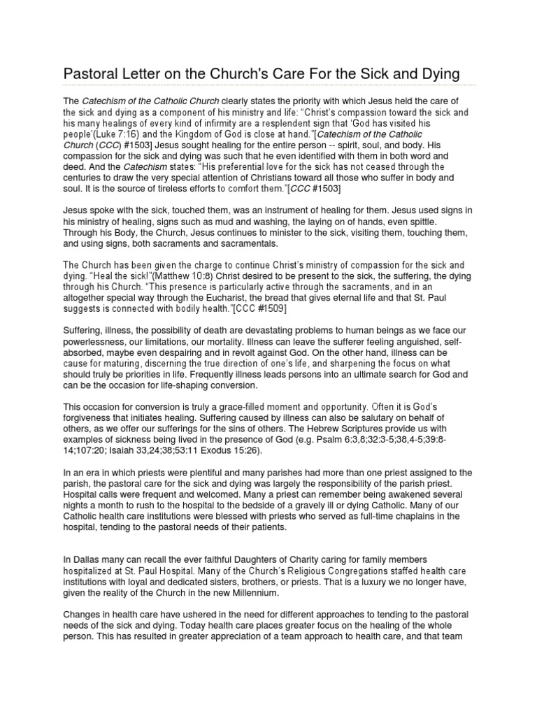 Pastoral Letter On The Church | PDF | Laity | Catholic Church