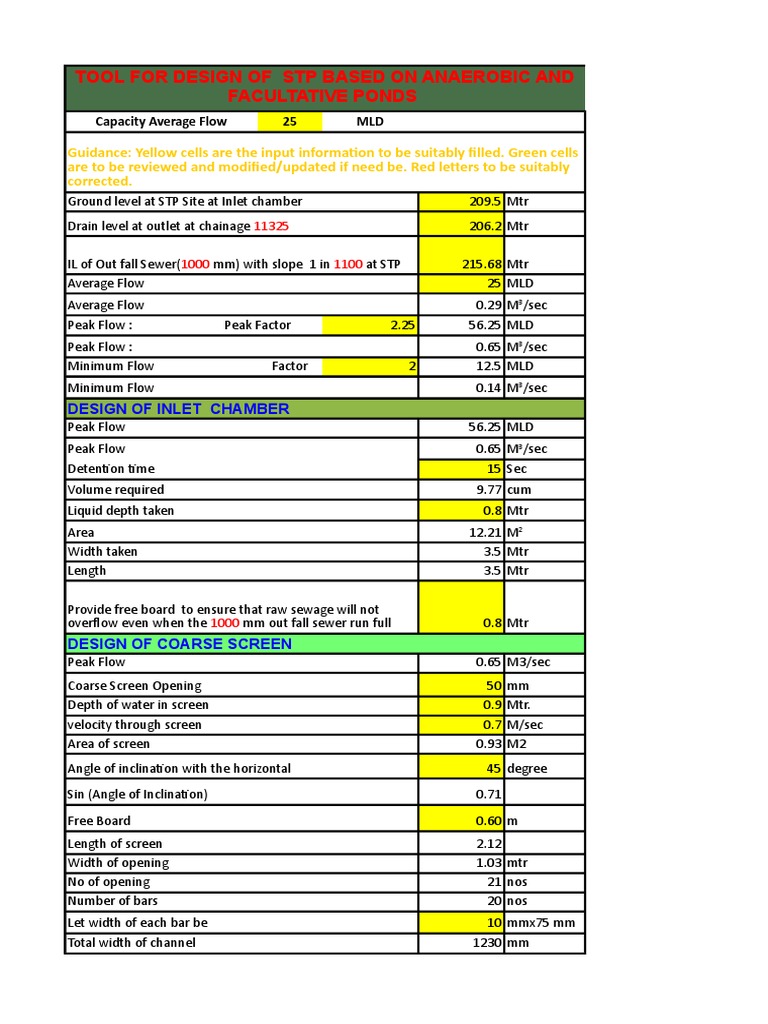 Annex 30 Tool - Design - Waste Stabilization Ponds | PDF | Pump | Storm ...