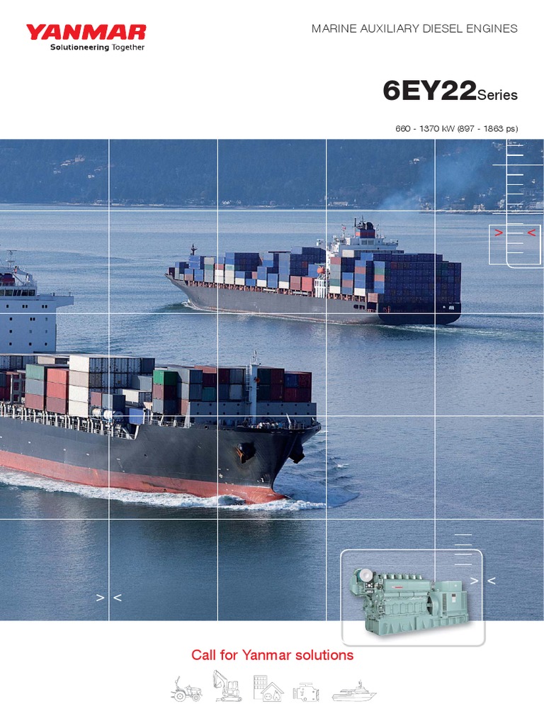 6EY22 Marine Auxiliairy Diesel Engine | PDF | Turbocharger | Diesel Engine