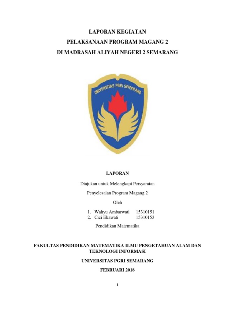 Magang 2 Man 2 Semarang | PDF