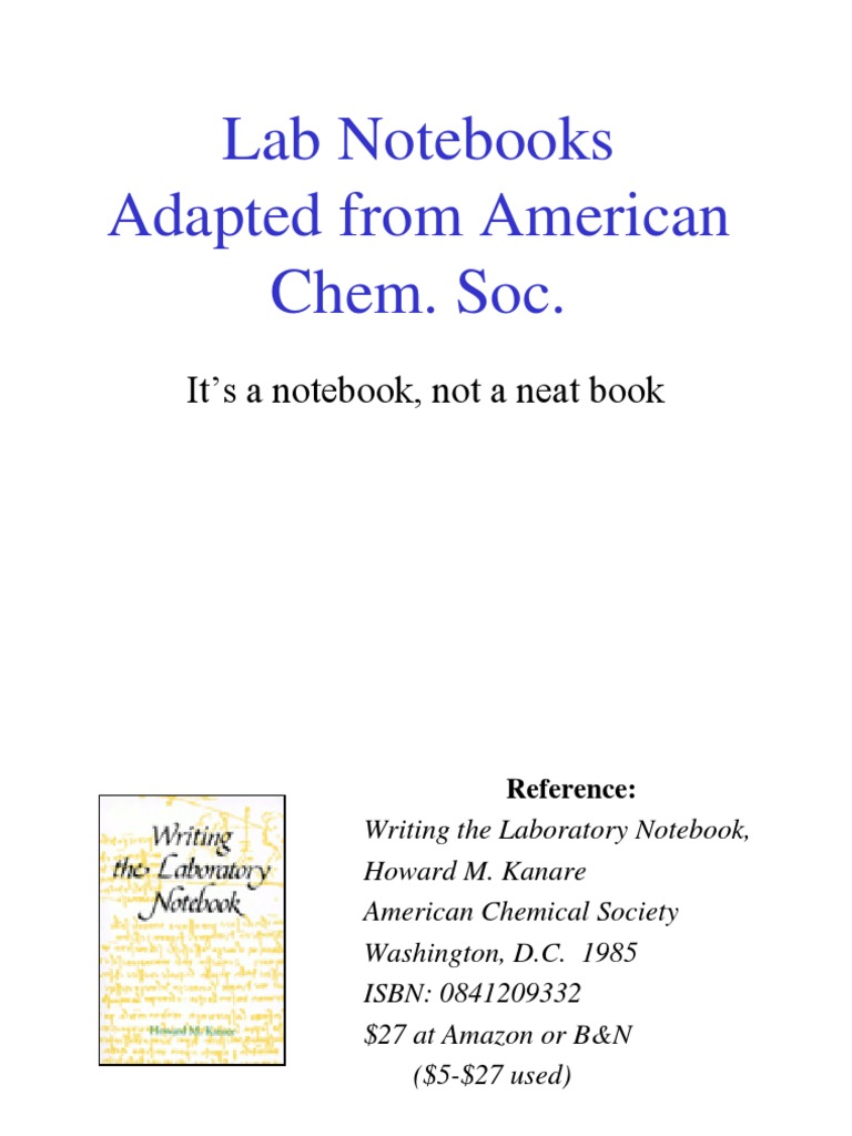 Lab Notebooks by ACS | PDF | Notebook | Books