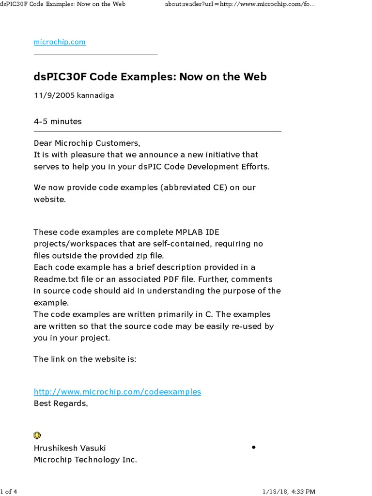 DSPIC Microchips Code Libraries | PDF | Source Code | Library (Computing)