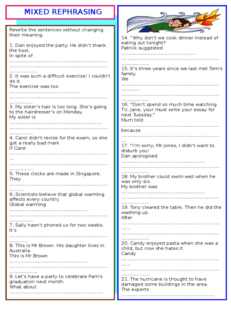 Mixed Rephrasing 83359 | PDF | Leisure